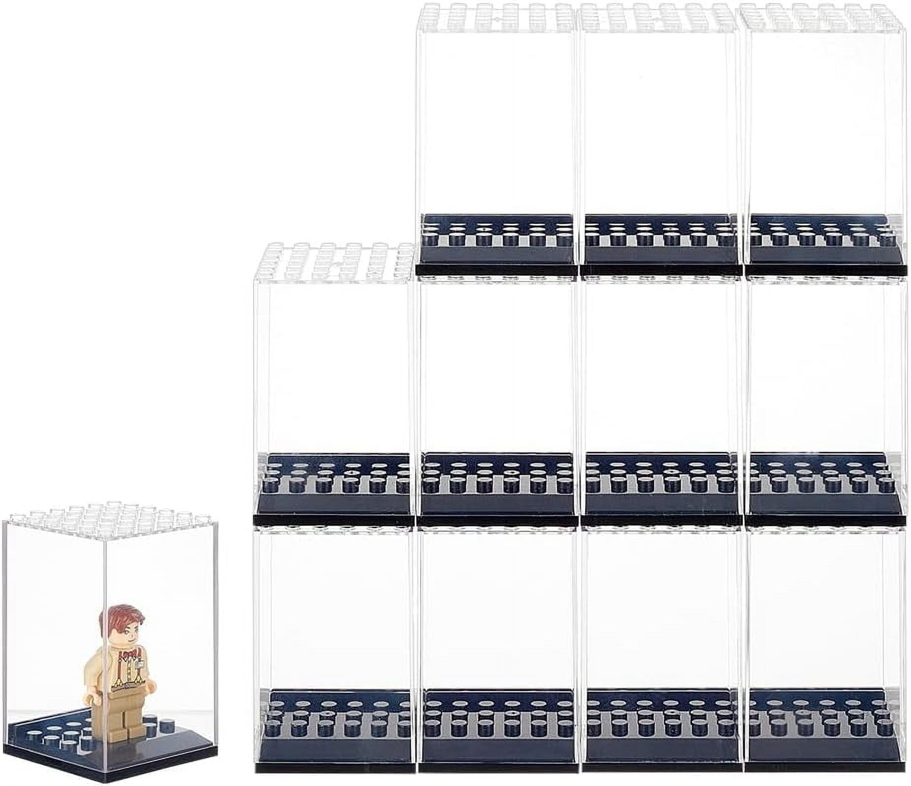 12 pc Transparent Plastic Minifigures Display Case for Models Building ...