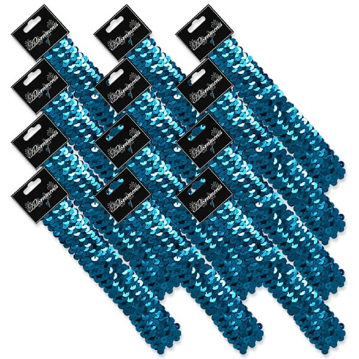 12 pcs 3 Row 1 1/4" Metallic Stretch Sequin Headband - Walmart.com
