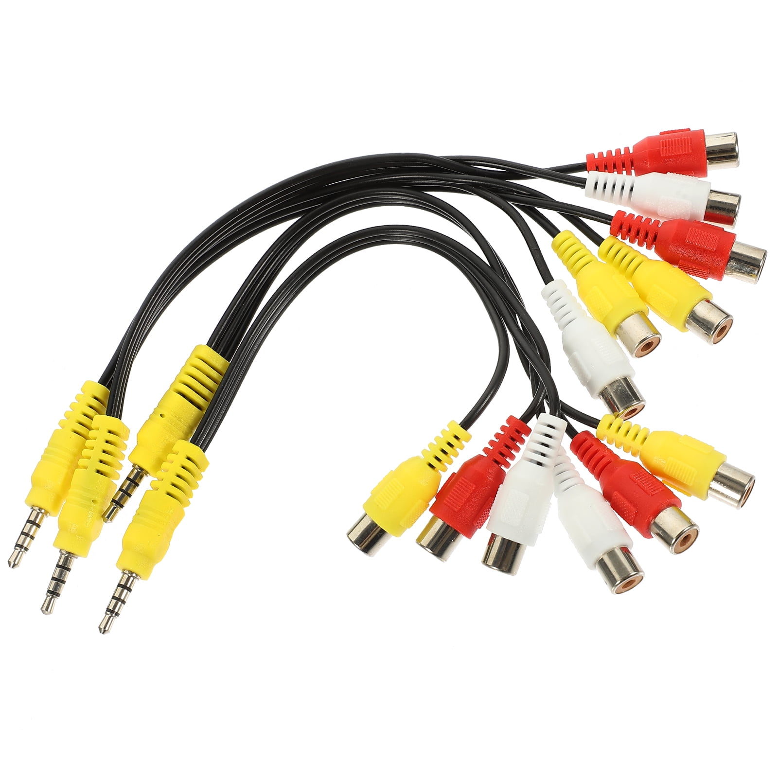 12 pcs AV Audio Splitter Cable Extension Cable 3-way Splitter Audio ...