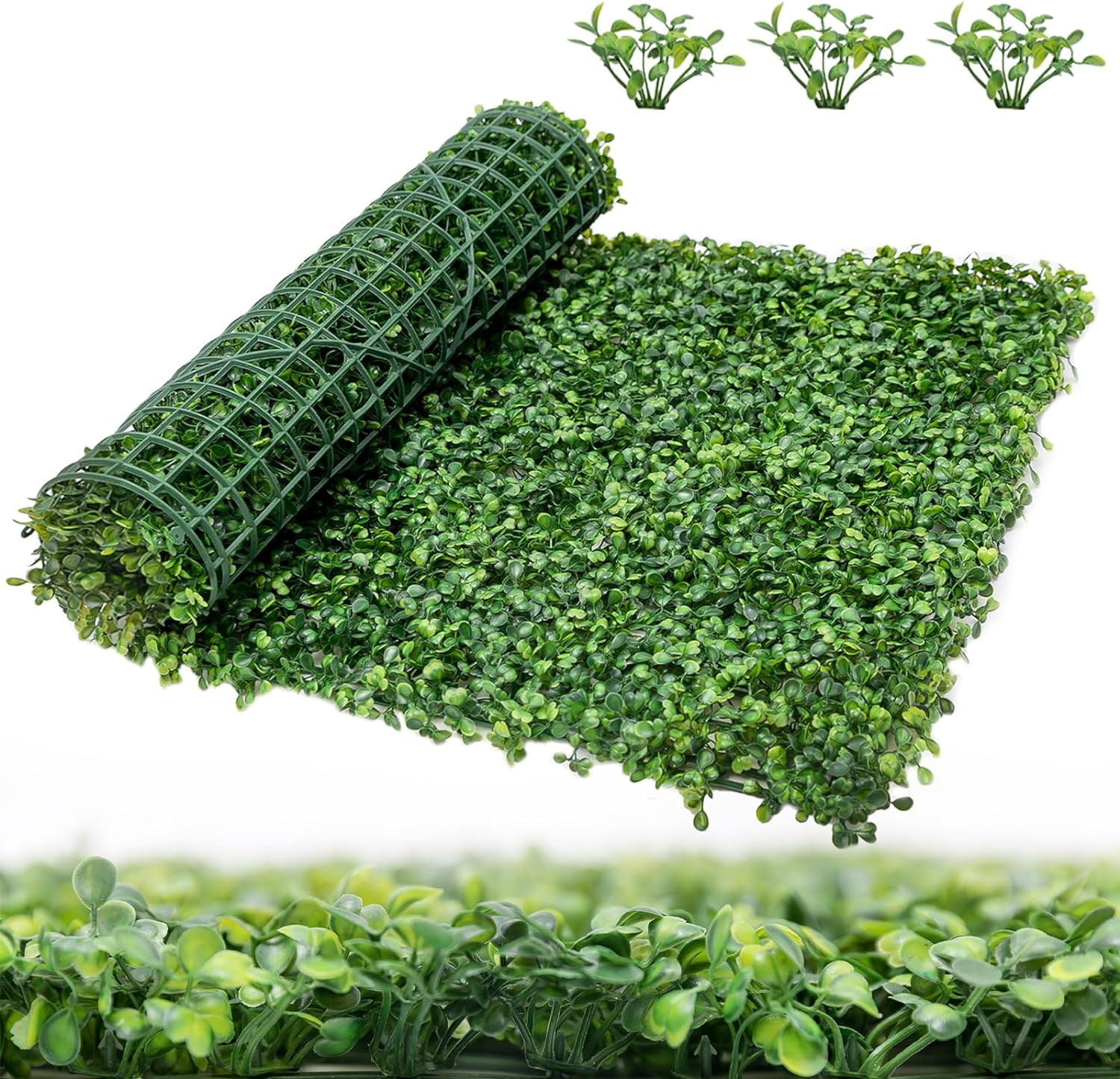 12 pcs Artificial Grass Wall Panels 20"×20" Boxwood Panels Fake Grass ...