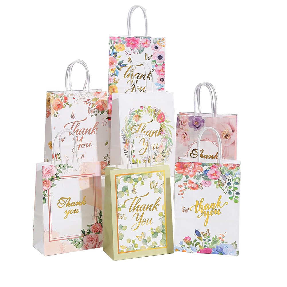 12 pcs Butterfly Flower MSF2 Gift Bags Thank You Bags Bridal Goodie ...