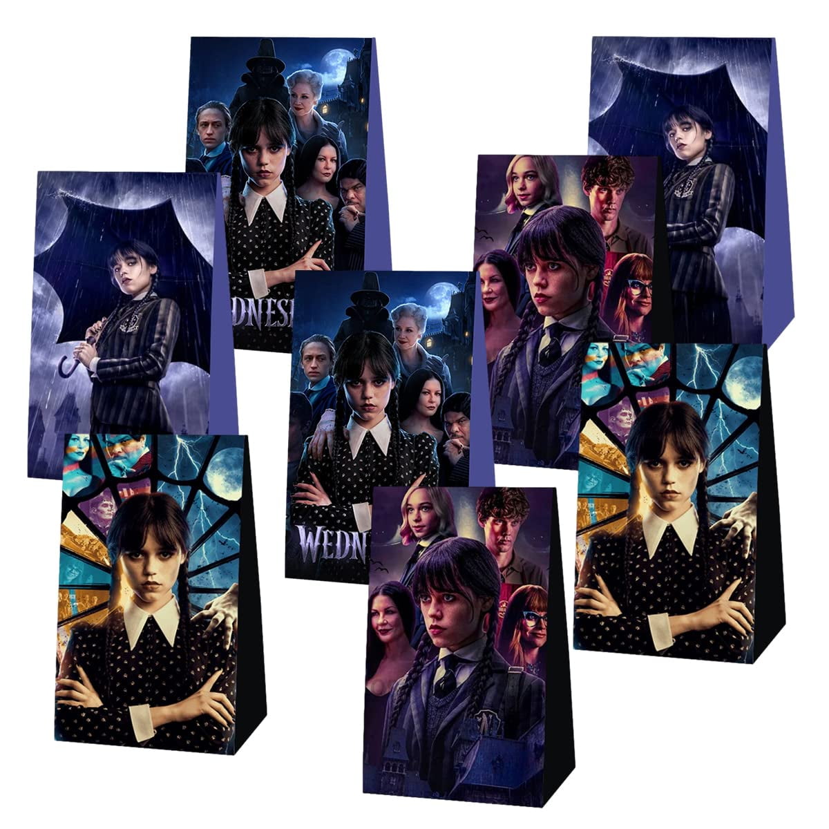 12 pcs CM31 Wednesday New Addams TV Show Party Favor Party Gift Bags ...