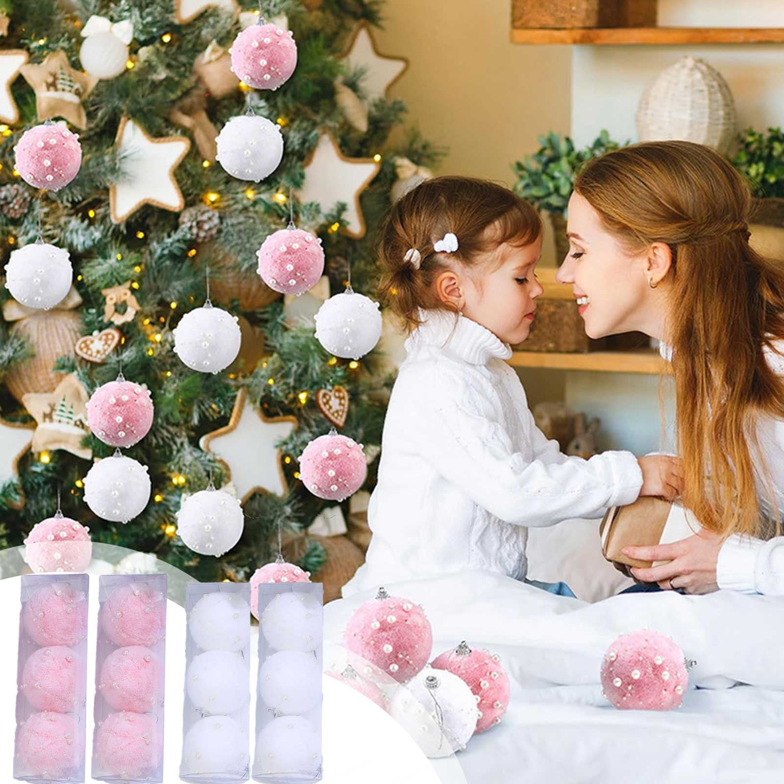 12 pcs Christmas Tree Ornaments Christmas Tree Balls Ornaments 3.15 in ...