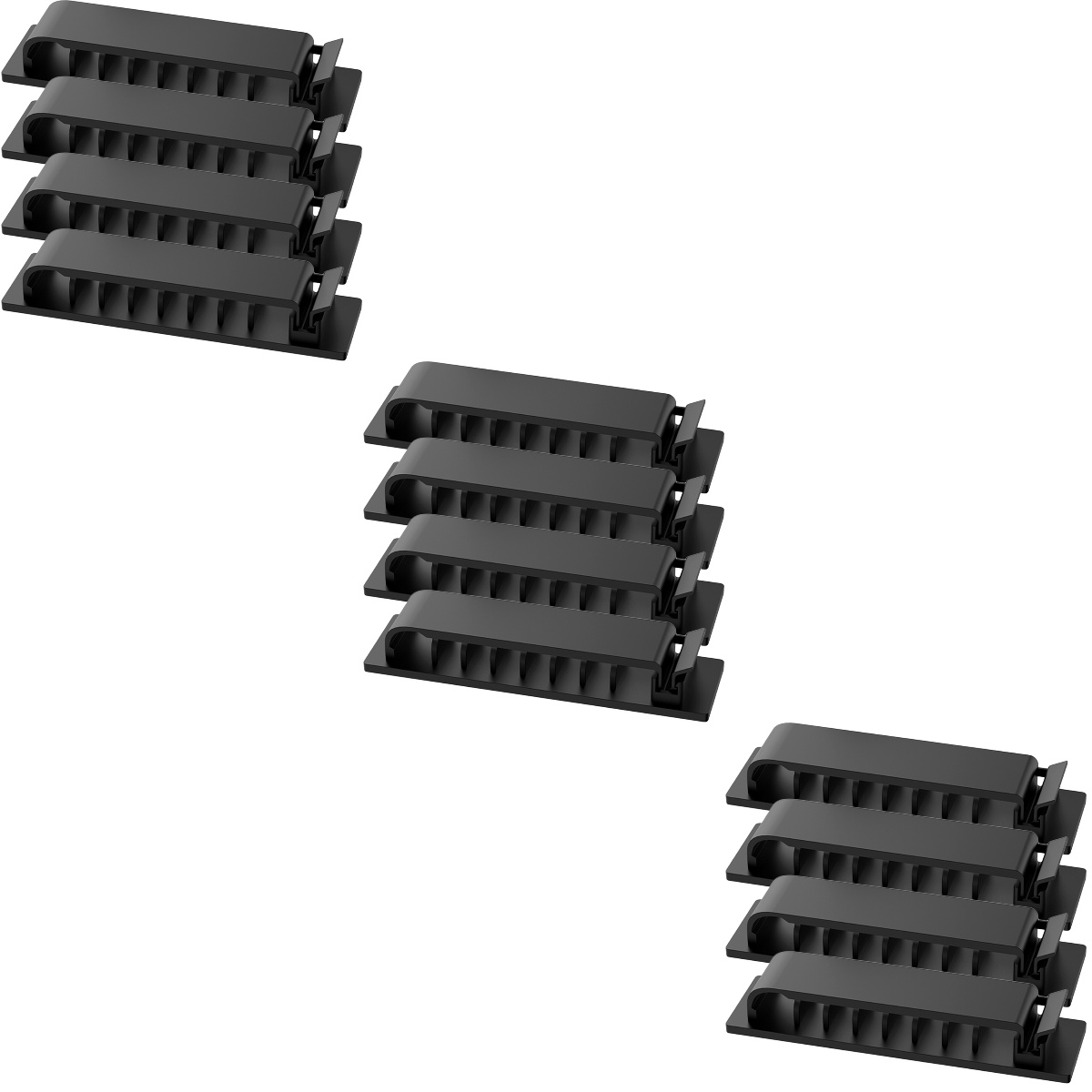 12 pcs Cord Keeper Wire Management 8 Holes Cable Organizer Adhesive ...