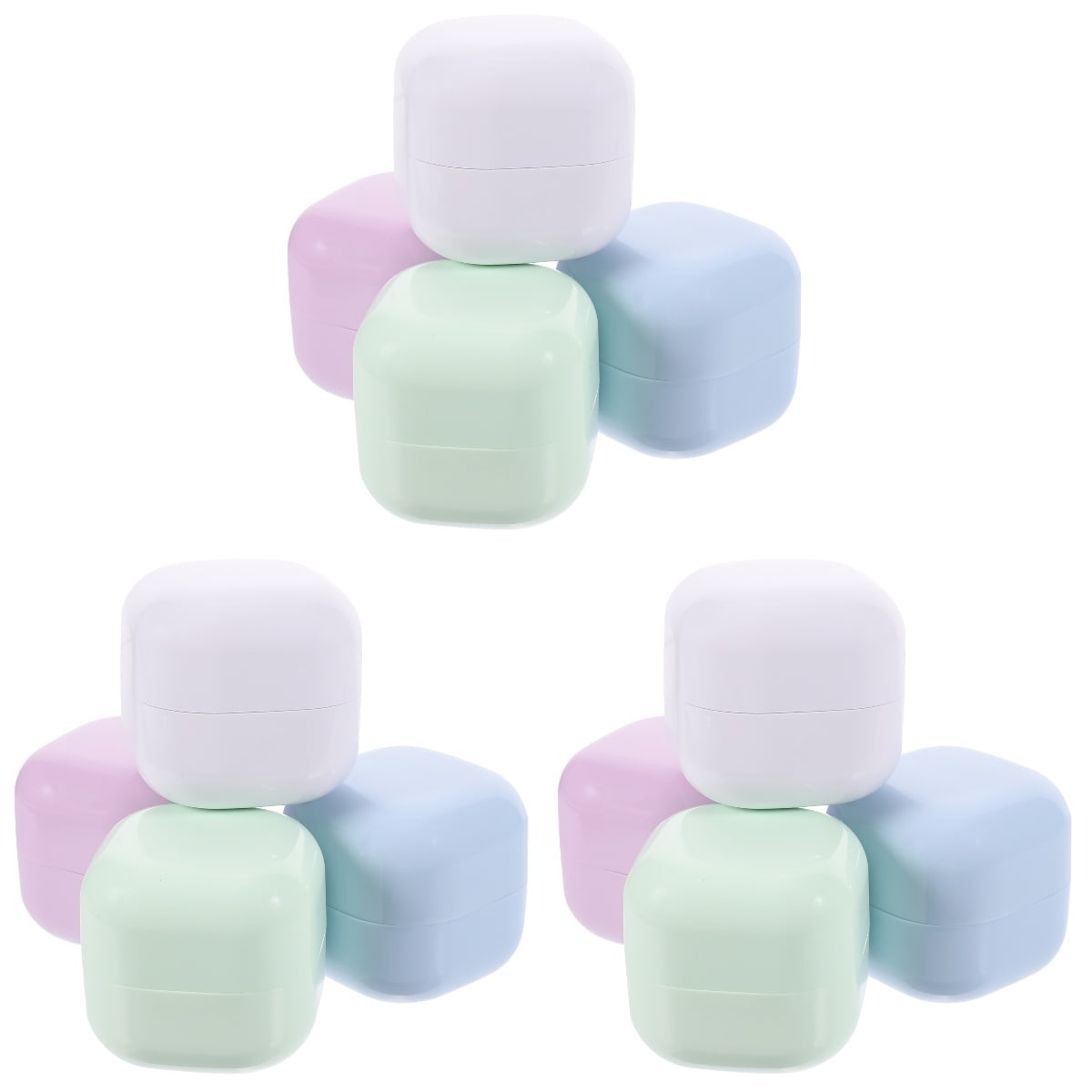 12 pcs Face Cream Bottles Refillable Cosmetics Jars Empty Cosmetics ...