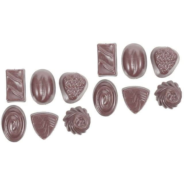 12 pcs Fake Chocolate Artificial Food Chocolate Realistic Simulated ...