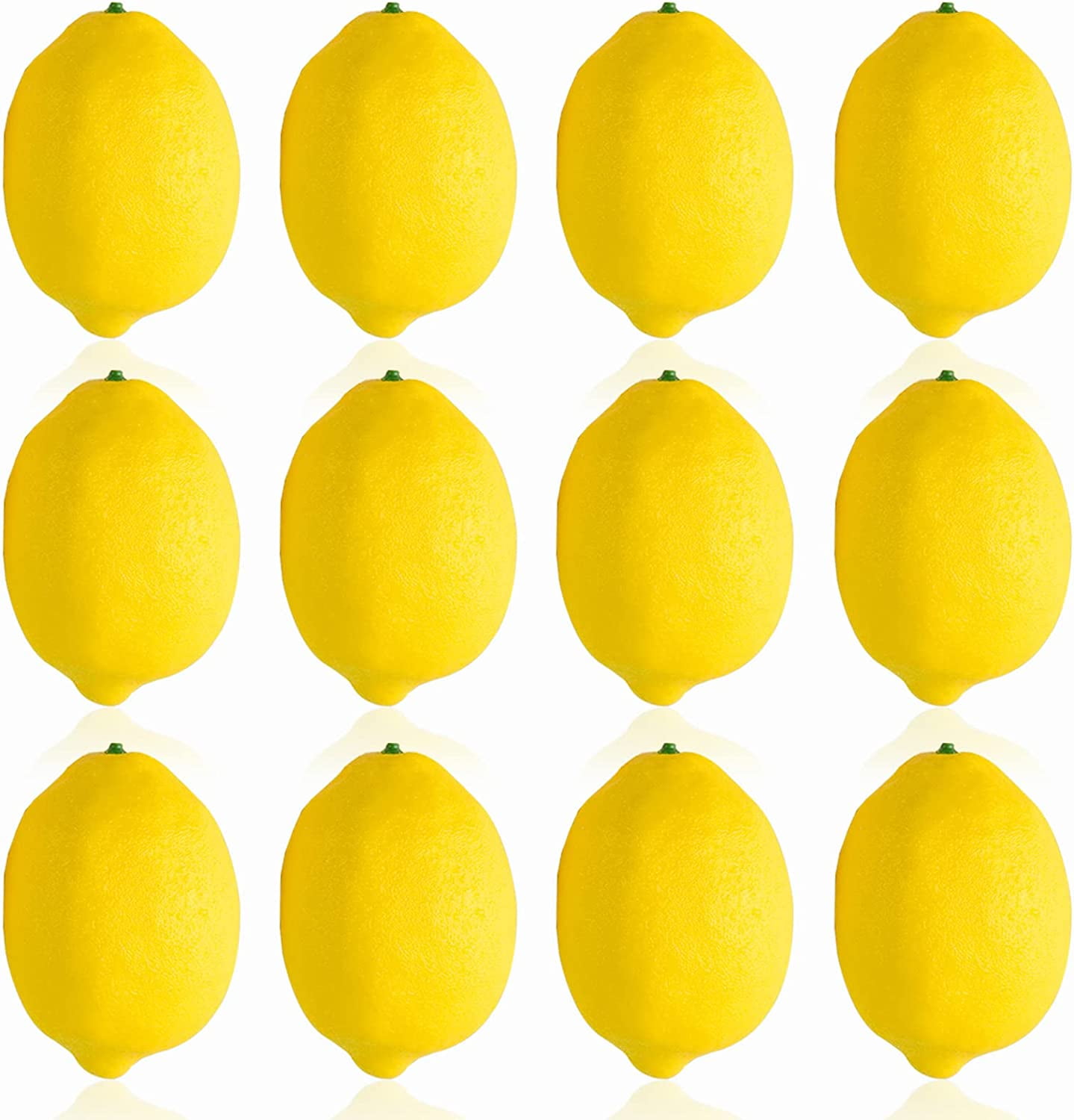 12 pcs Fake Lemons, DaKuan Simulated Plastic Lemon, Artificial Lemon ...