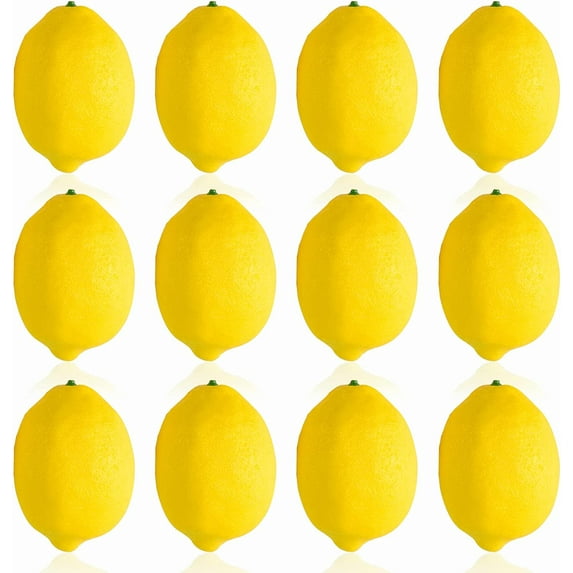 12 pcs Fake Lemons, DaKuan Simulated Plastic Lemon, Artificial Lemon ...