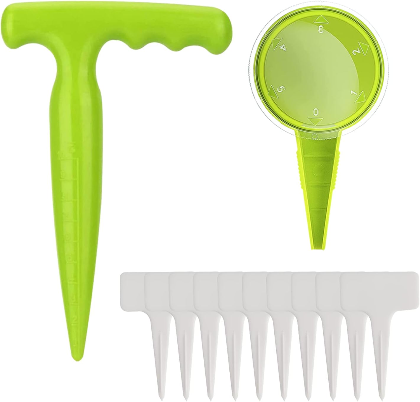 12 pcs Gardening Tool Sets, Adjustable Outdoor Seed Planter Tool Garden ...