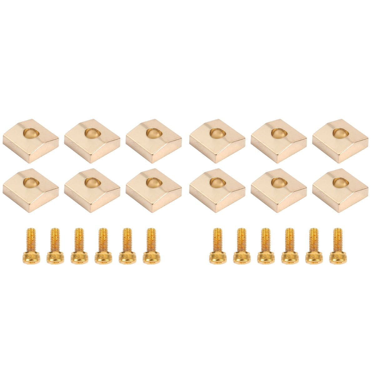 12 pcs Iron Locking Nut Blocks with Hexagonal Screws Guitar Replacement ...