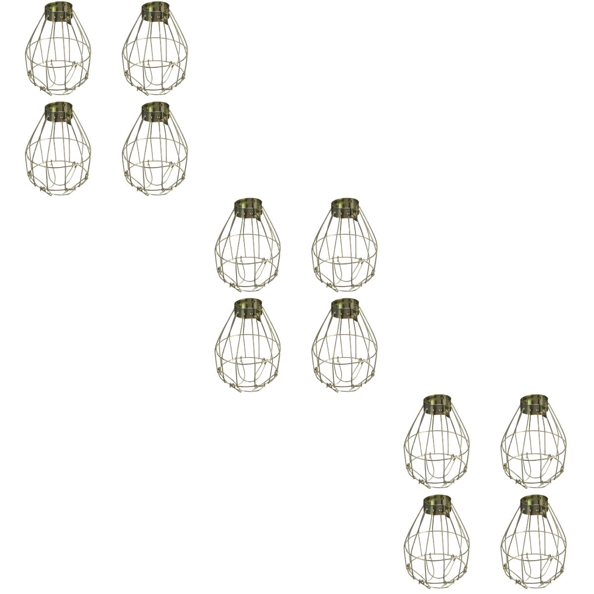 12 pcs Metal Bulb Guard Clamps Vintage Industrial Light Cage Covers ...