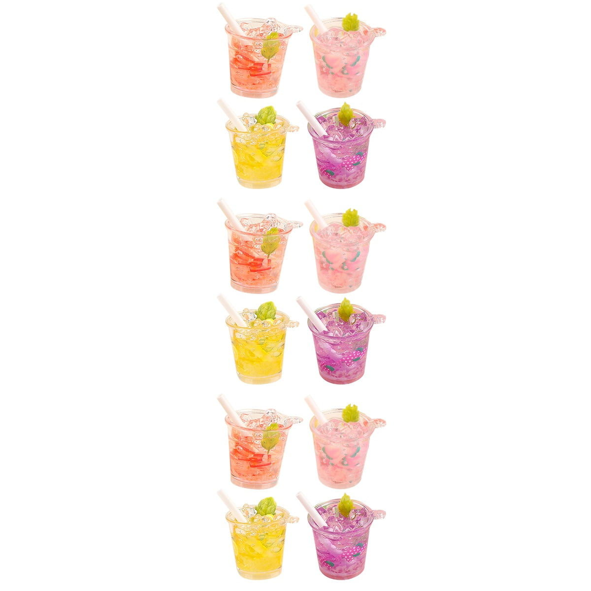 12 pcs Mini Drinks Model Miniature Drinks for Doll House Mini Beverage ...
