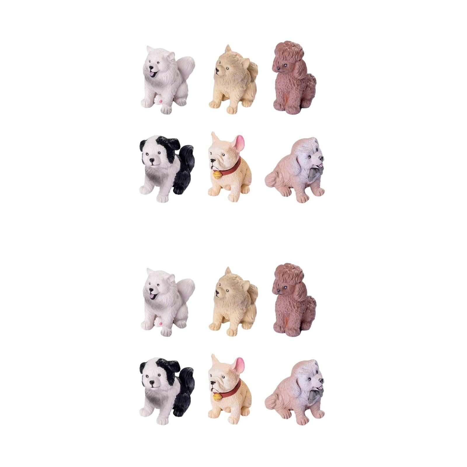 12 pcs Miniature Dog Figurines Realistic Dog Figures Small Animal Toys ...