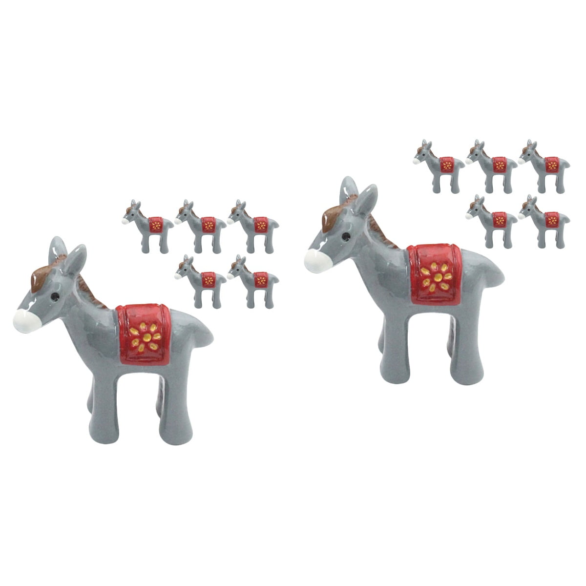12 pcs Miniature Donkey Lovely Mini Donkey Figurines Cute Miniature ...