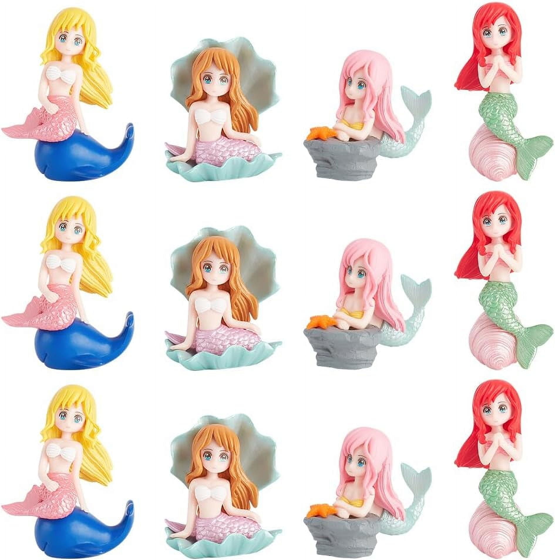 12 pcs Miniature Mermaid Figurines Mini Mermaid Doll Cake Toppers ...