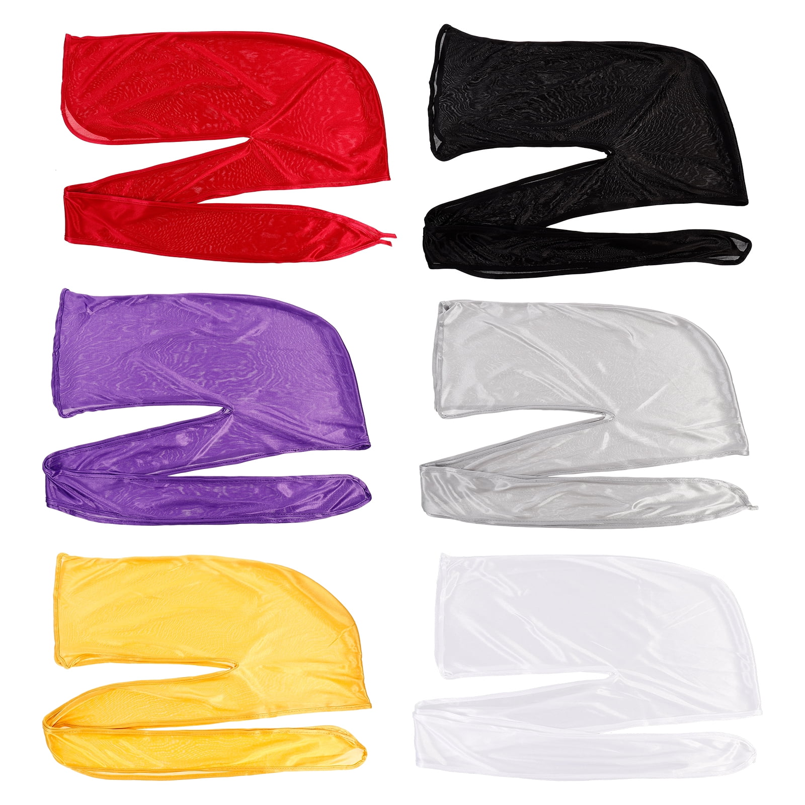 12 pcs Multi-use Turban Silk Head Long Hair Loss Head Caps - Walmart.com