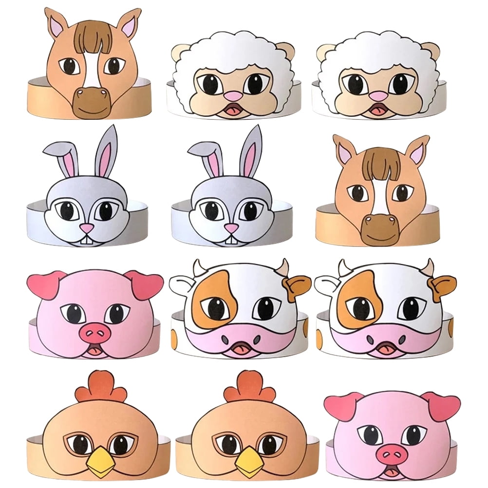 Farm Animal Party Hats