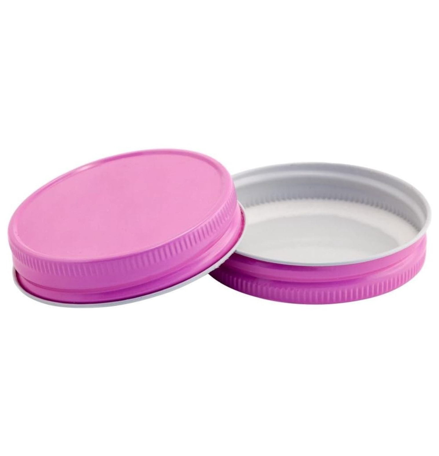 12 pcs Pink Mason Jar Lids with Plastisol Liner (Pink) - Walmart.com