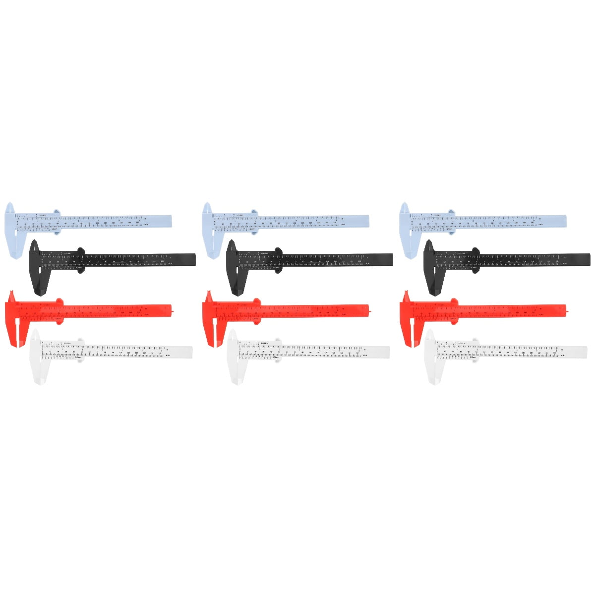 12 pcs Plastic Caliper 150 mm Caliper Portable Measuring Tools Sliding ...