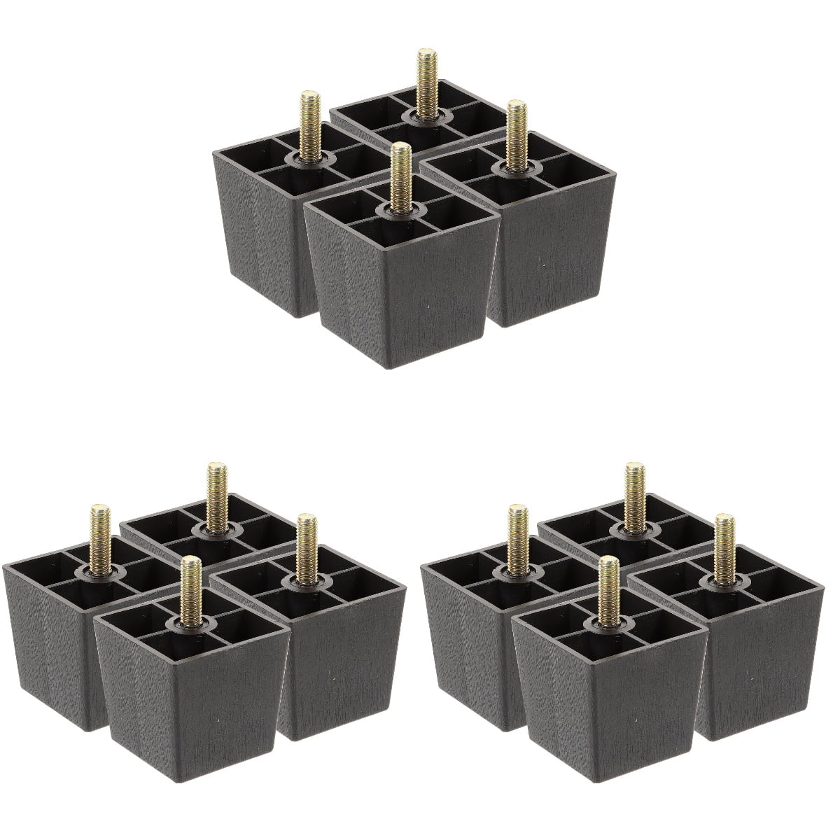 12 pcs Plastic Furniture Heightened Legs Square Couch Legs Sofa Legs ...