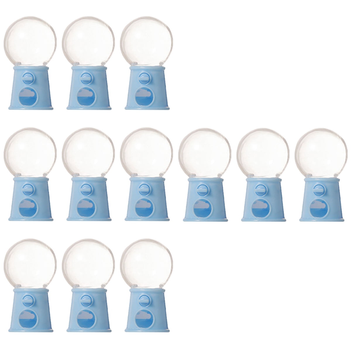 12 pcs Plastic Mini Gumballs Machines Toys Kids Candy Dispenser Candy ...