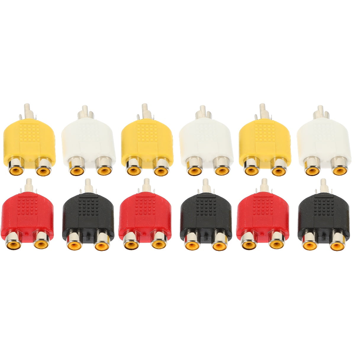12 pcs RCA Splitter Single Male To Dual Female Audio Splitter Subwoofer ...
