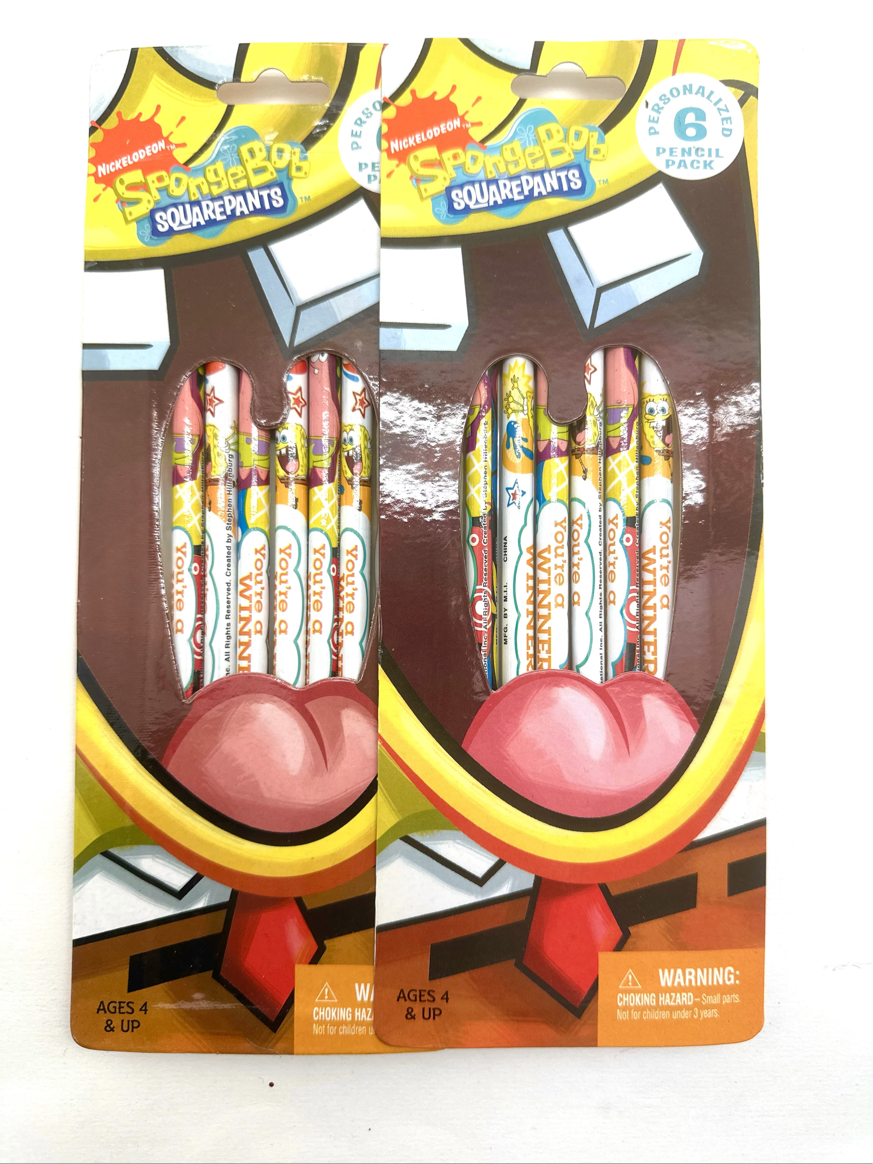 12 pcs Spongebob Squarepants Pencils - Spongebob and Patrick Wooden ...