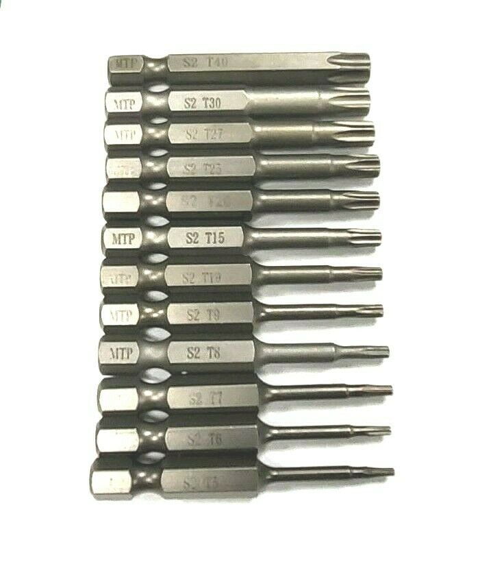 12 pcs Torx STAR Screwdriver 2" Bit 12PCS 1/4" Hex Shank S2 steel T5 ...