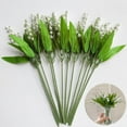 12 pcs White Artificial Flowers Lily of the Valley,14"Plastic Flowers for Outdoors,Baby Breath ...