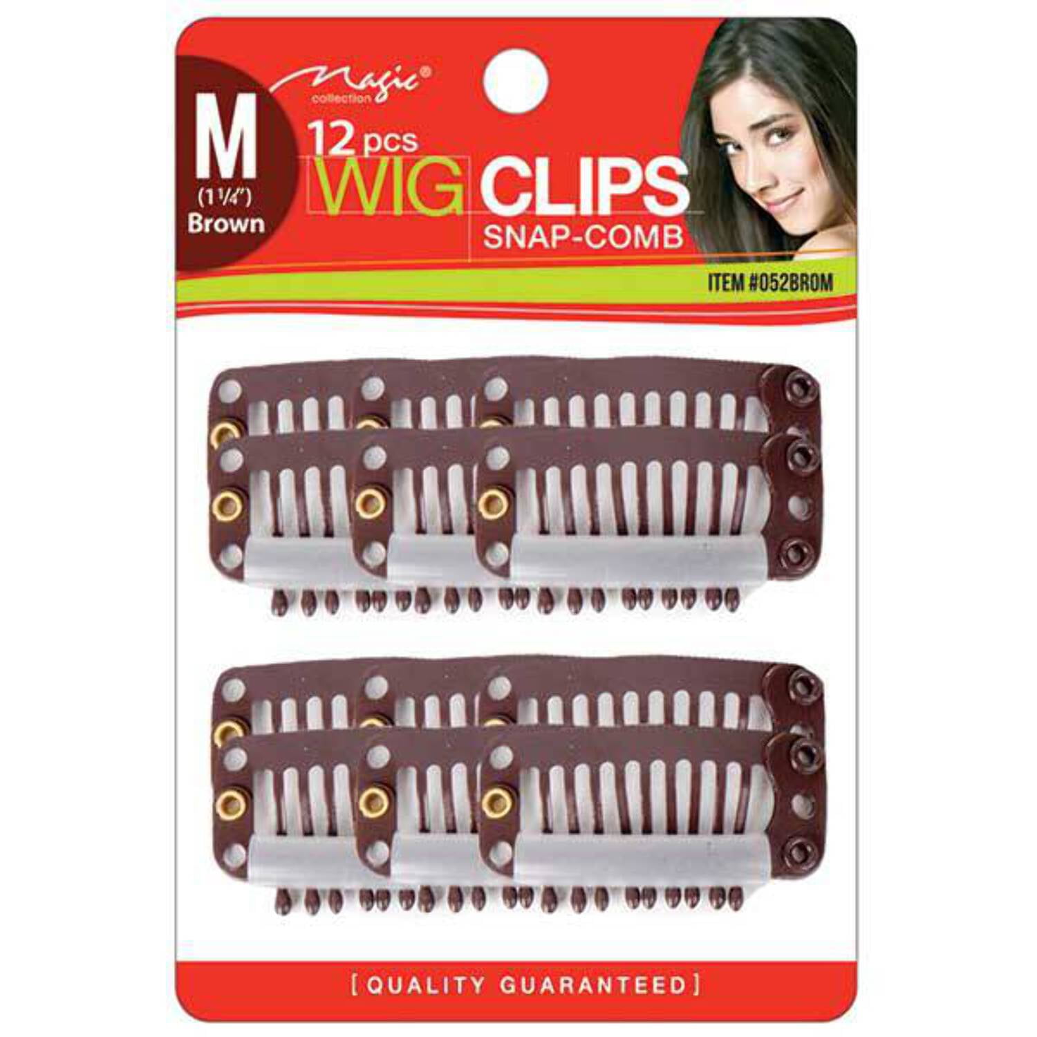 MAGIC COLLECTION - 12 Pieces Wig Clips MEDIUM BROWN - Walmart.com