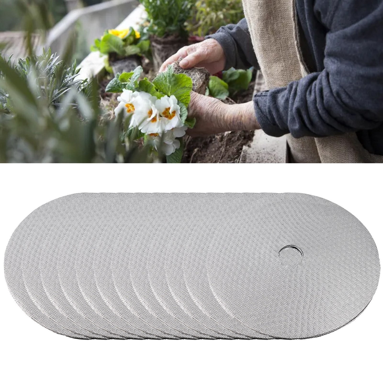 12 pcs mulch ring tree protector mat, 27x27x4cm tree ring mats tree ...