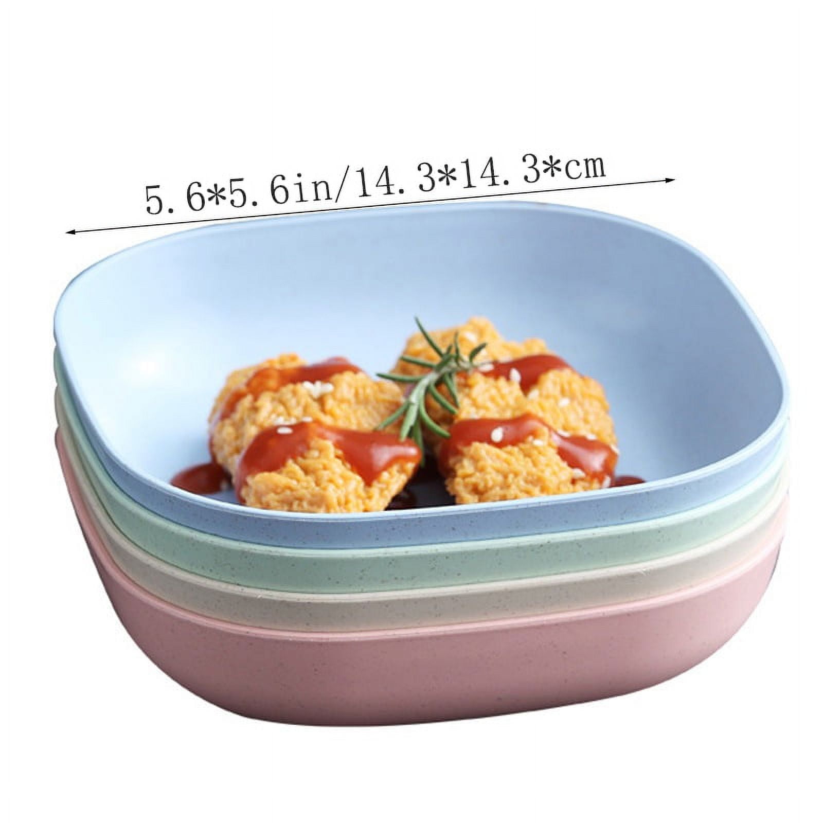 12 piece Plastic Dinnerware Sets,Plates Service for Salad,Snack ...