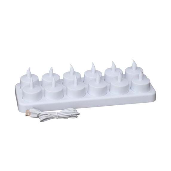 12-piece Rechargeable Remote-controlled LED Candle Lamp, Cordless ...