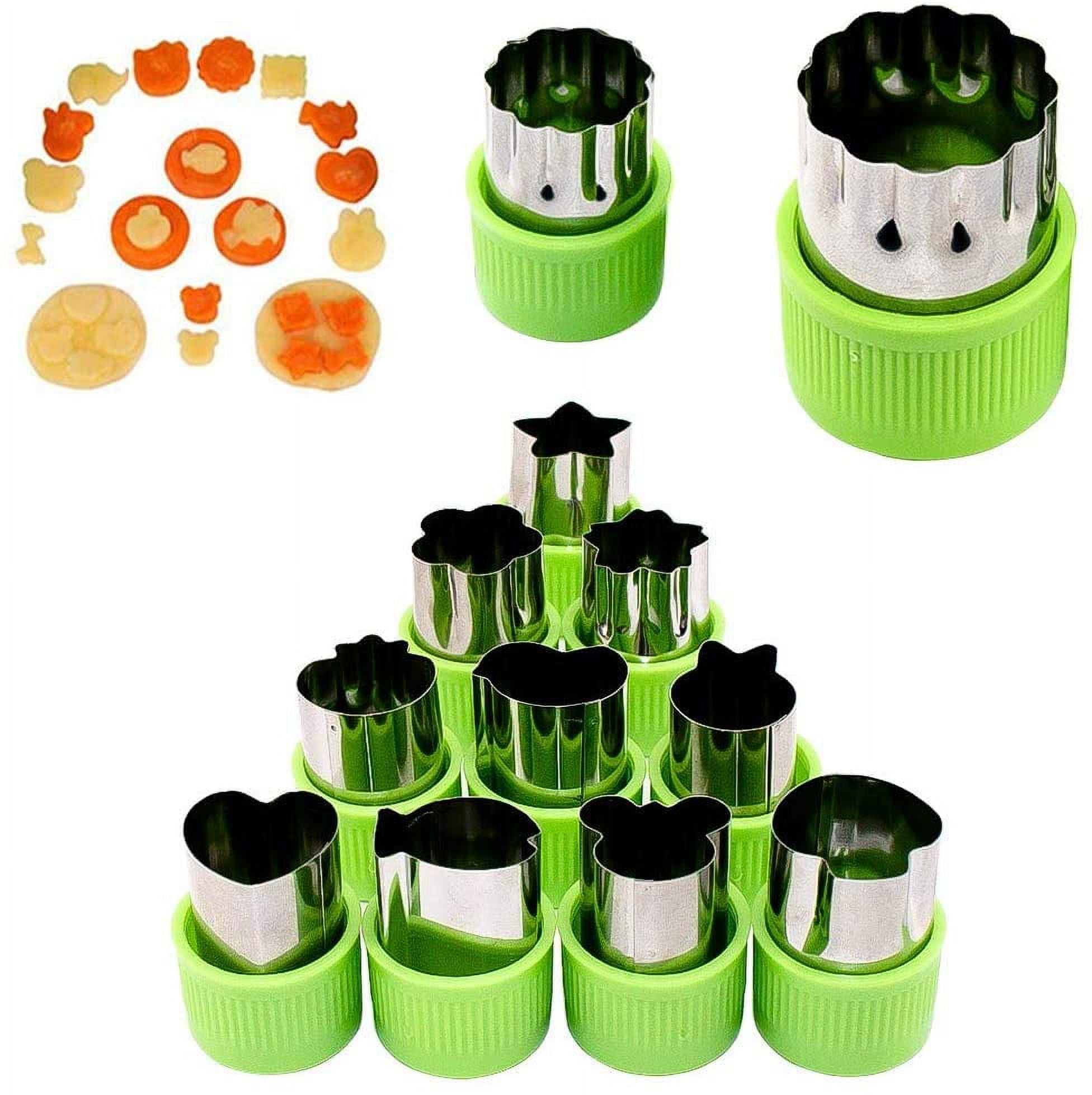 12 piece vegetable cutters, cookie cutter set stainless steel cutters ...