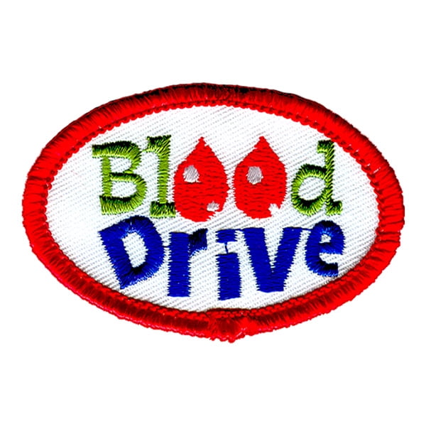 12 pieces 2" Custom Activity Scouts Applique Fun Patches - Blood Drive ...