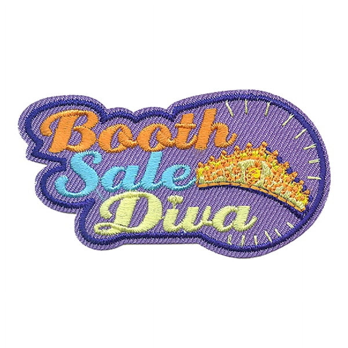 12 pieces 2" Custom Activity Scouts Applique Fun Patches - Booth Sale Diva Patch - Walmart.com