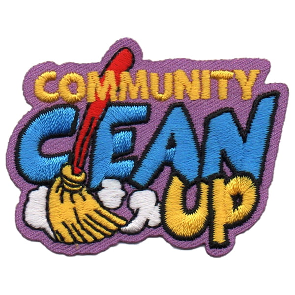 12 pieces 2" Custom Activity Scouts Applique Fun Patches - Community Clean Up Patch - Walmart.com