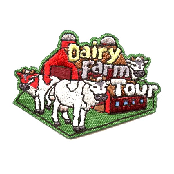 12 pieces 2" Custom Activity Scouts Applique Fun Patches - Dairy Farm ...