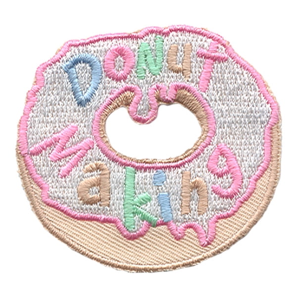 12 pieces 2" Custom Activity Scouts Applique Fun Patches - Donut Making ...