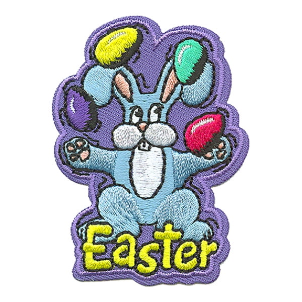 12 pieces 2" Custom Activity Scouts Applique Fun Patches - Easter (Bunny Juggling) Patch ...