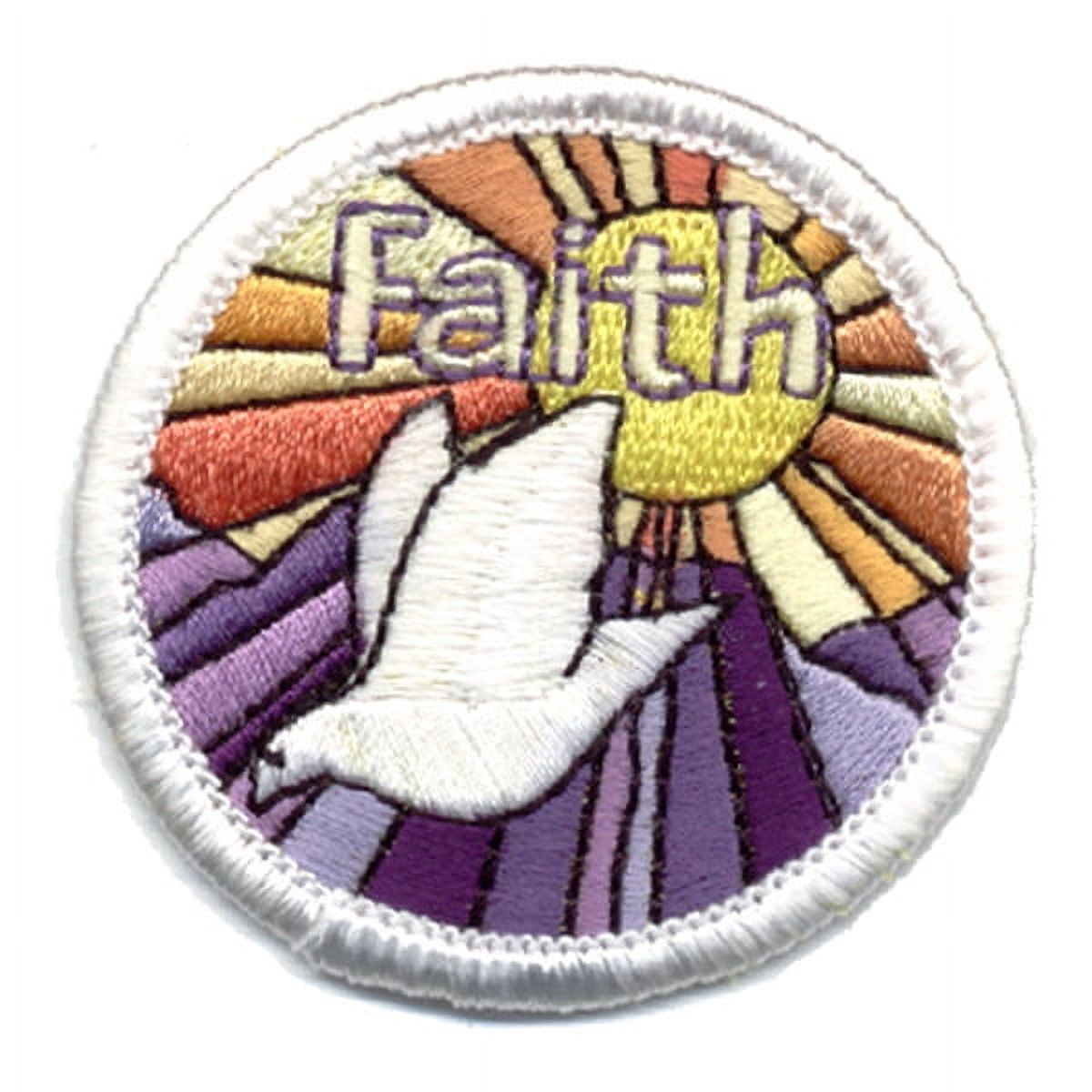 12 pieces 2" Custom Activity Scouts Applique Fun Patches - Faith (Dove ...