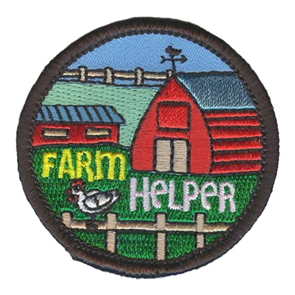 12 pieces 2" Custom Activity Scouts Applique Fun Patches - Farm Helper ...