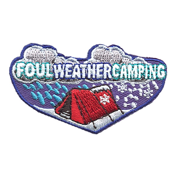 12 pieces 2" Custom Activity Scouts Applique Fun Patches - Foul Weather Camping Patch - Walmart.com