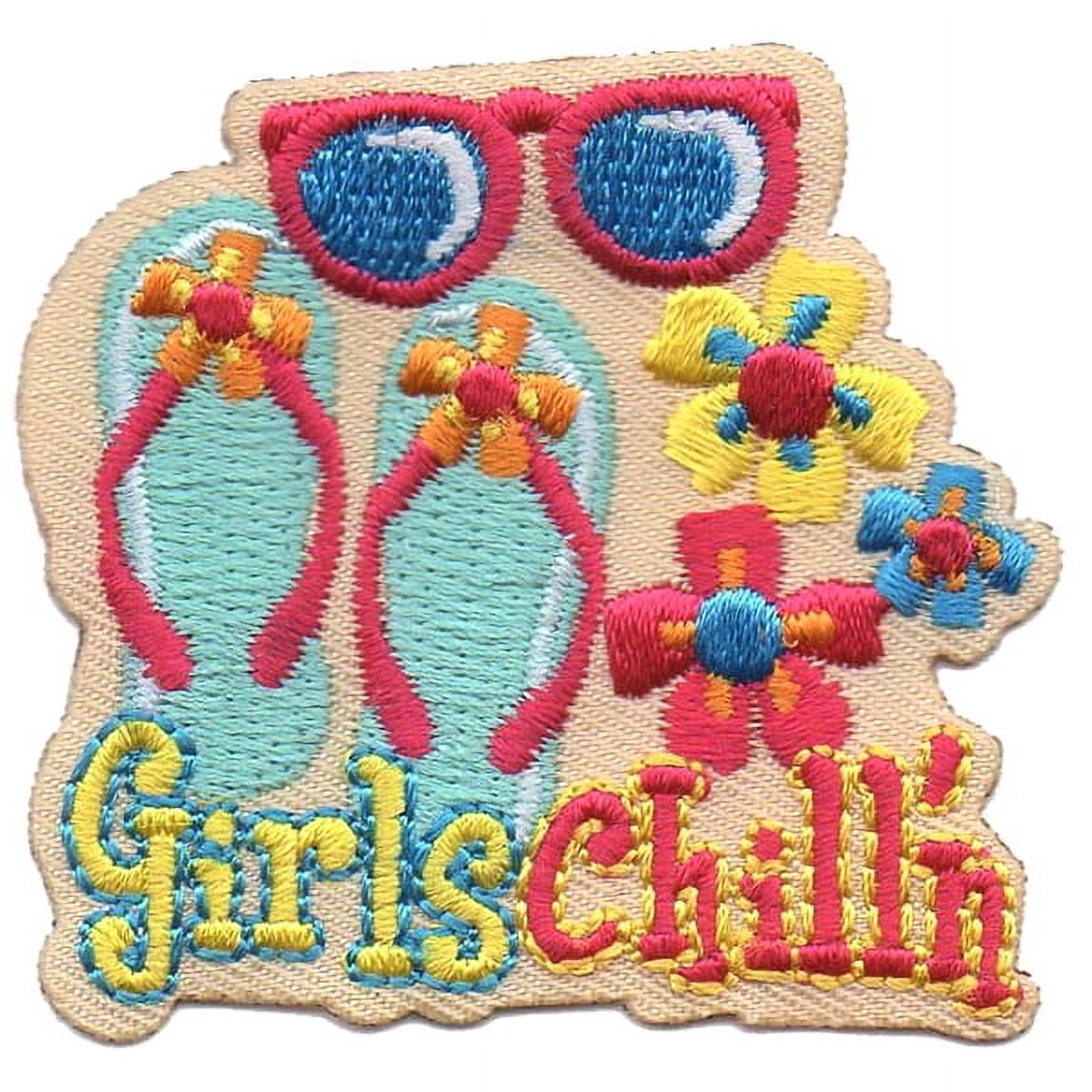 12 pieces 2" Custom Activity Scouts Applique Fun Patches - Girls Chill ...