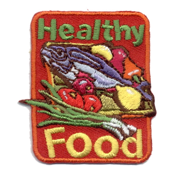 12 pieces 2" Custom Activity Scouts Applique Fun Patches - Healthy Food ...