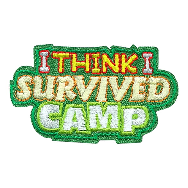 12 pieces 2" Custom Activity Scouts Applique Fun Patches - I Think I Survived Camp Patch ...