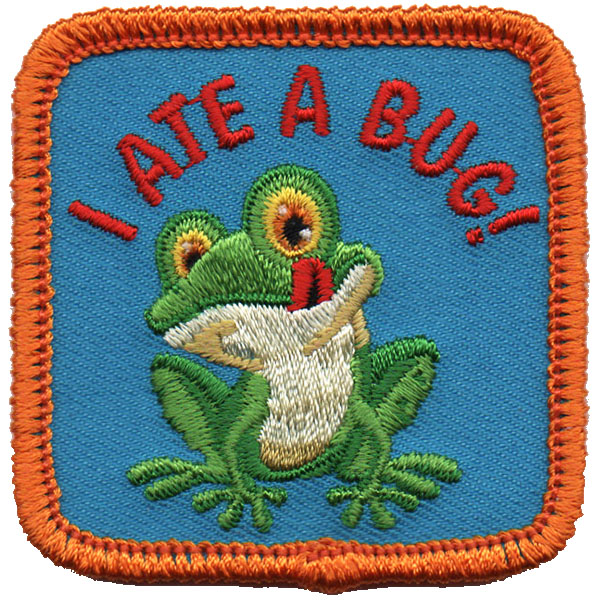 12 pieces 2" Custom Activity Scouts Applique Fun Patches - I ate a Bug ...