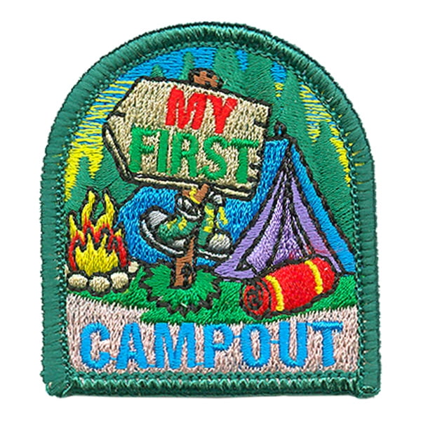12 pieces 2" Custom Activity Scouts Applique Fun Patches - My First Campout Patch - Walmart.com