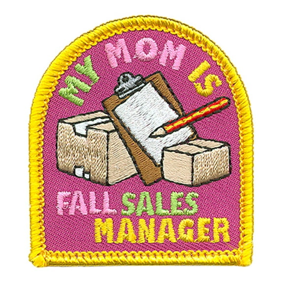 12 pieces 2" Custom Activity Scouts Applique Fun Patches - My Mom Is Fall Sales Mgr Patch ...