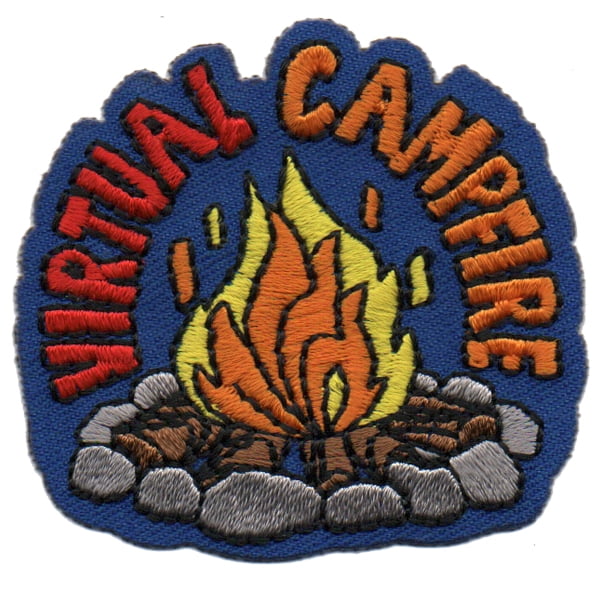 12 pieces 2" Custom Activity Scouts Applique Fun Patches - Virtual Campfire Patch - Walmart.com